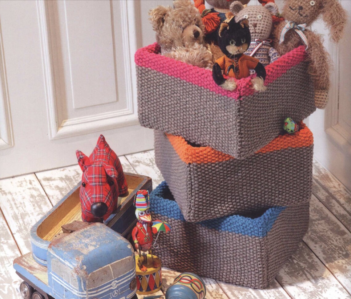 Easy Knit Box Cover PATTERN Instant PDF Download Vintage - Etsy