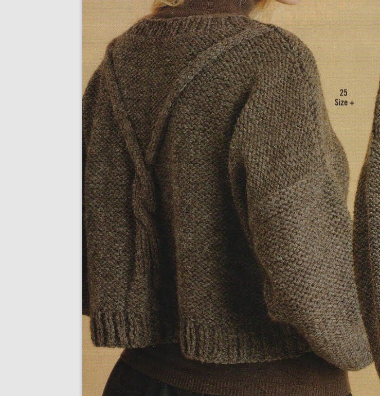 Crop Top Cardi KNITTING PATTERN Easy Sweater Women/chunky Yarn - Etsy