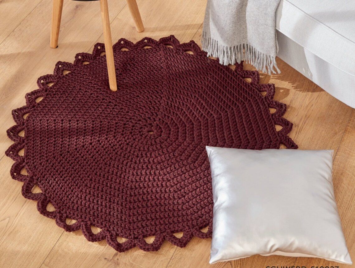 Easy Rug PDF CROCHET PATTERN Super Bulky Yarn Instantdownload - Etsy