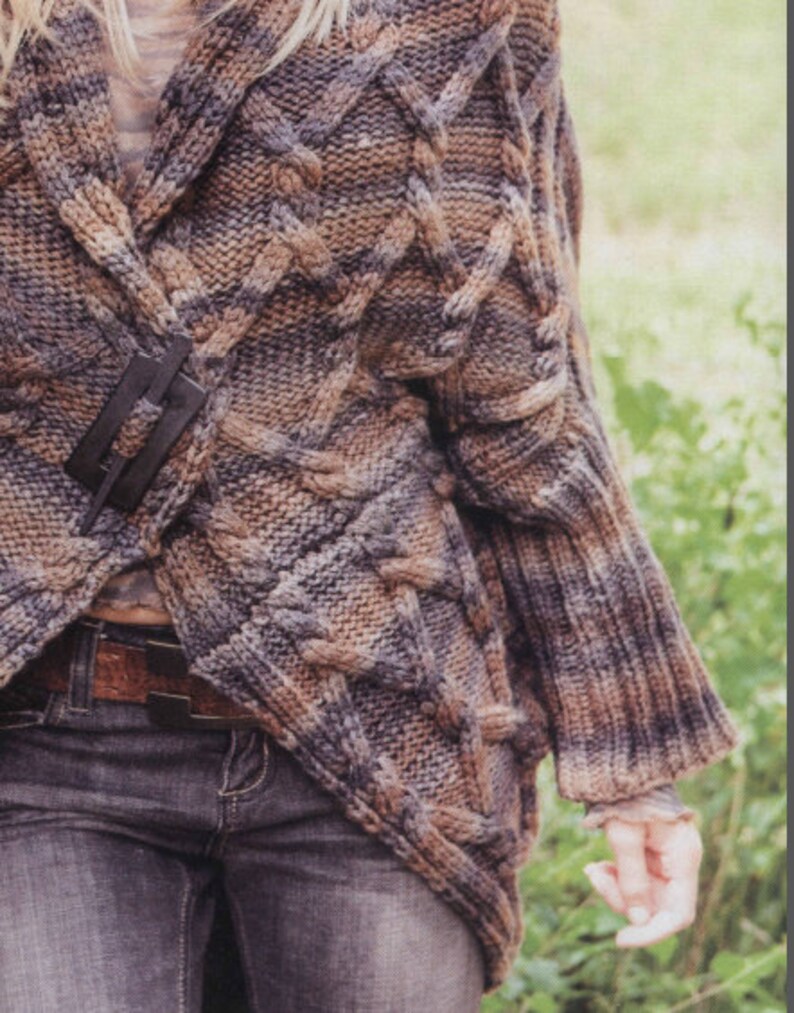 KNITTING PATTERN Aran Cable Coat Jacket Sweater Women/cable Cardigan ...