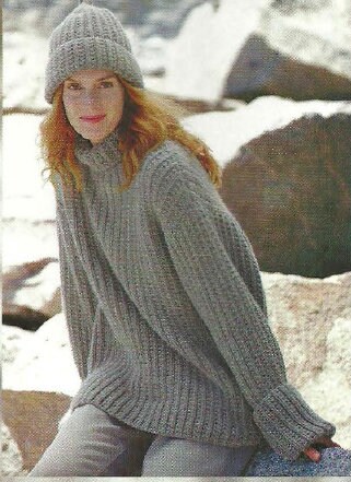 KNITTING PATTERN Beginner Easy Sweater Polo Neck Women/vintage - Etsy