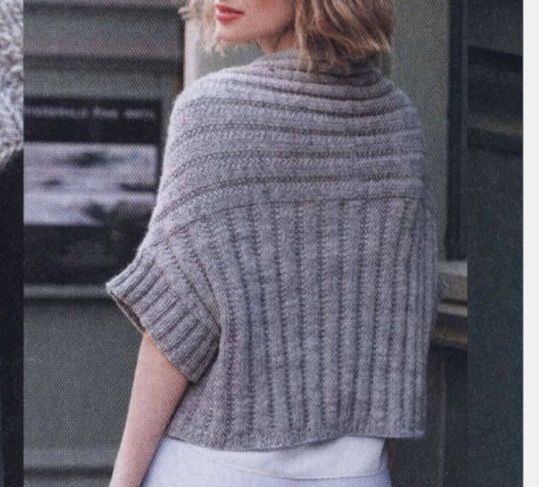 Beginner Crop Jacket KNITTING PATTERN Women Easy/worsted/medium Yarn/short Sleeve Ribbed ...