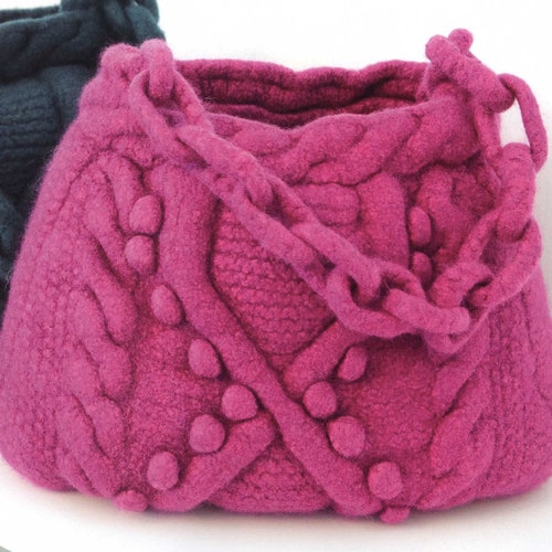 Felted Shoulder Bag Knitting Pattern PDF for Instant Download. - Etsy