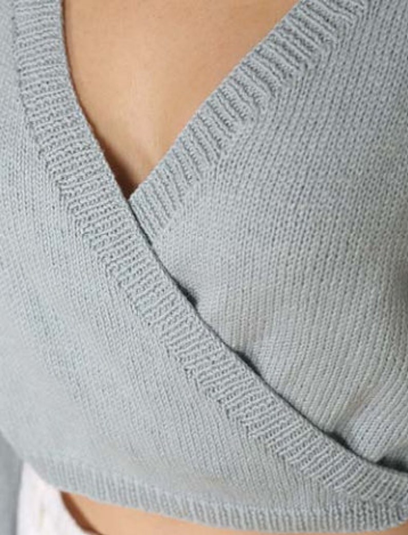Crop Top KNITTING PATTERN X Fingering Super Fine Yarn Instant | Etsy