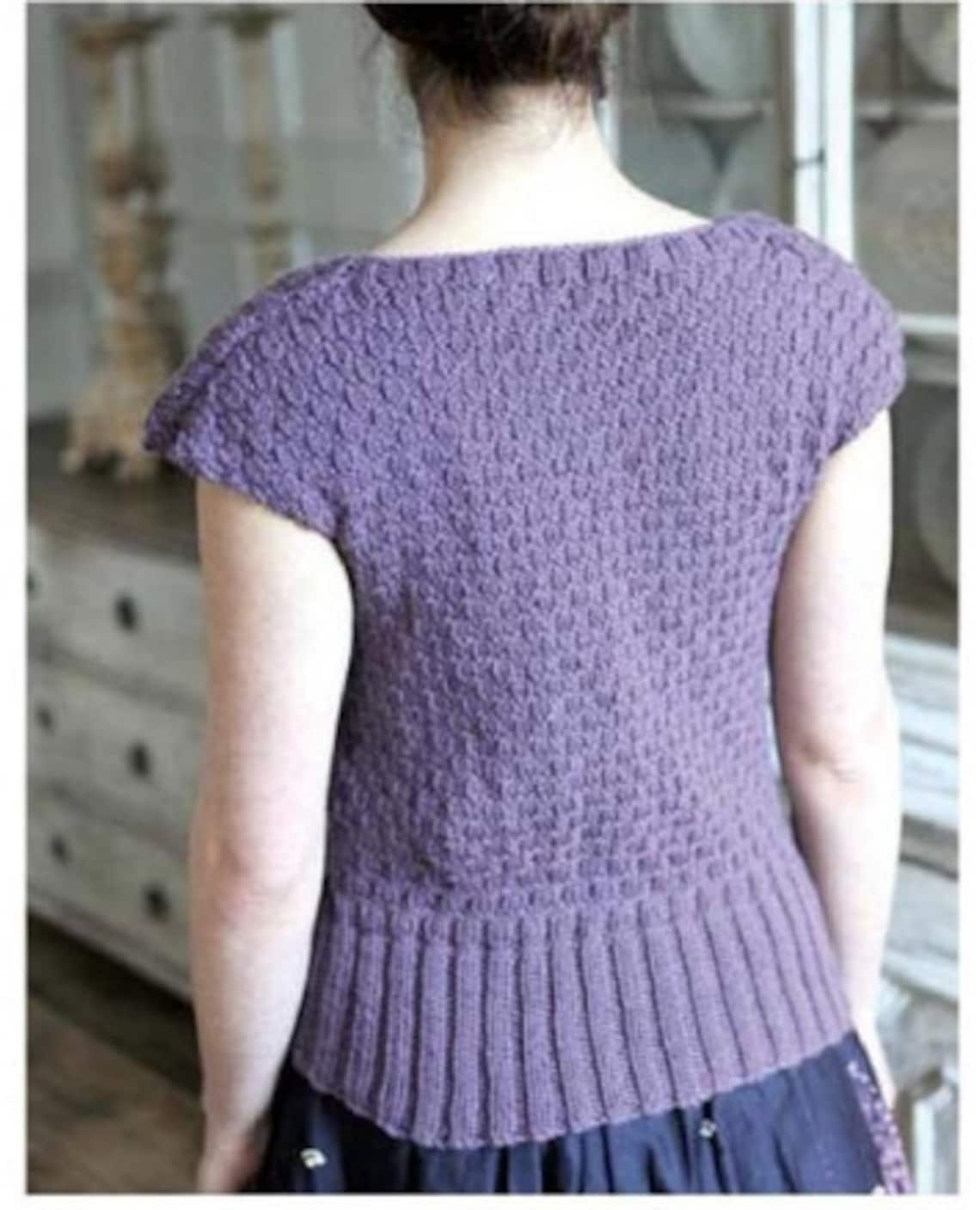 Vest Top KNITTING PATTERN Easy Women/aran Yarn Instant PDF - Etsy
