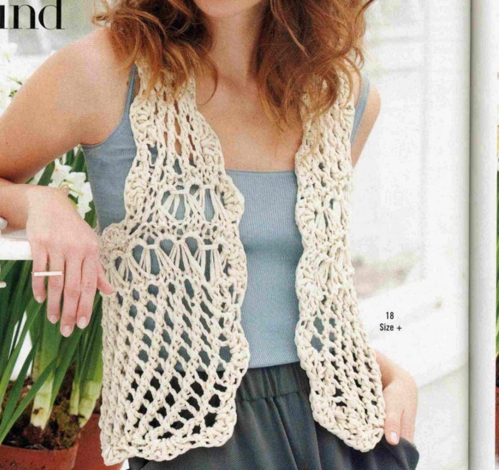 Summer Vest Jacket KNITTING PATTERN Women/chunky Yarn Vintage Pattern ...