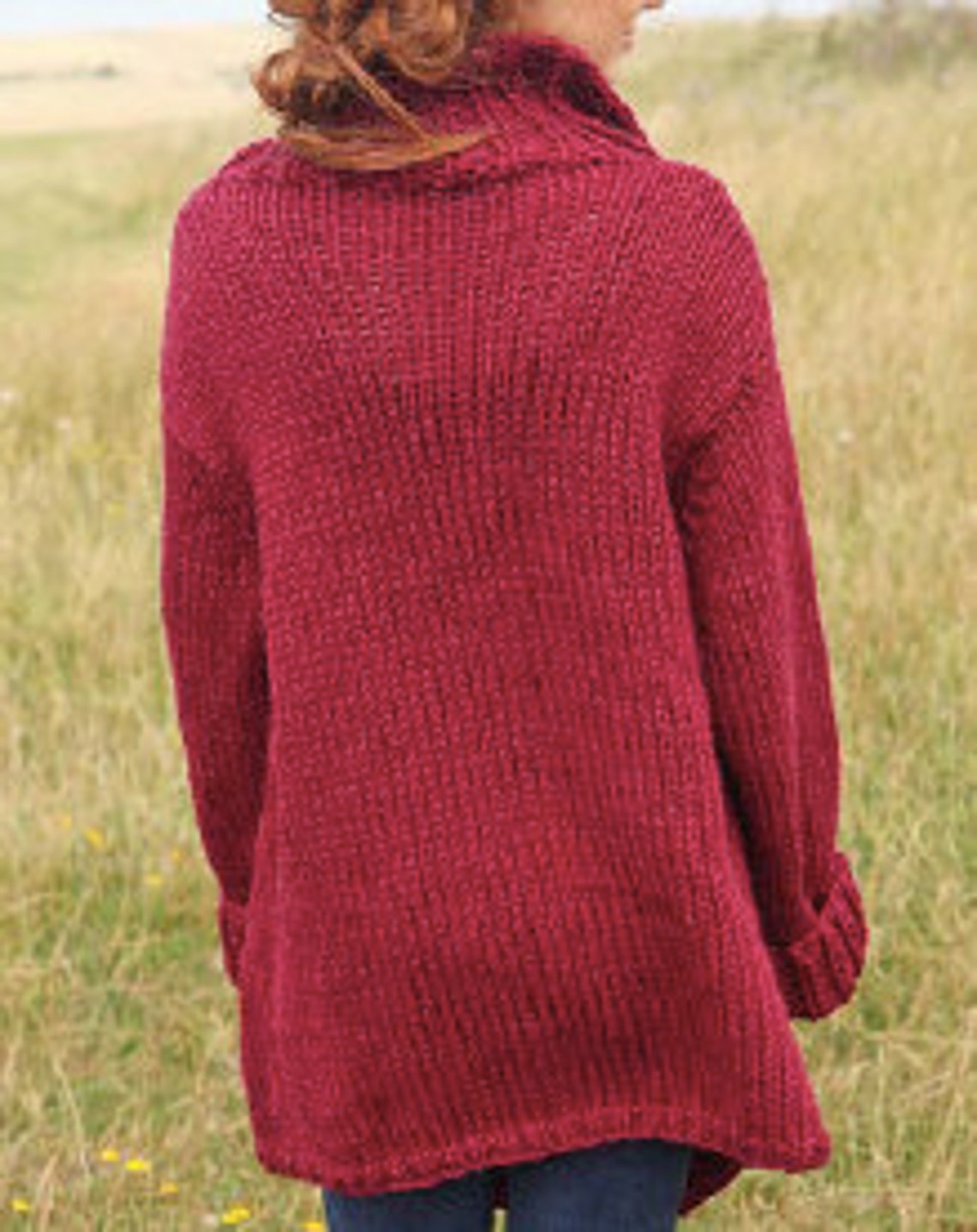 KNITTING PATTERN Coat Jacket Sweater Women/super Bulky Yarn | Etsy