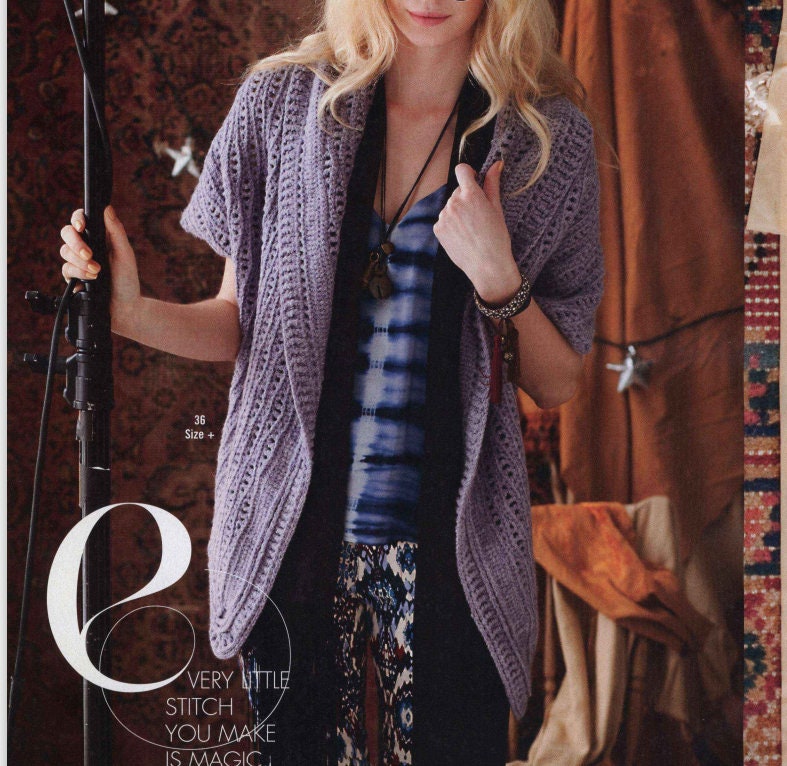 Jacket Top CROCHET PATTERN Boho Jacket Coat Women/worsted - Etsy