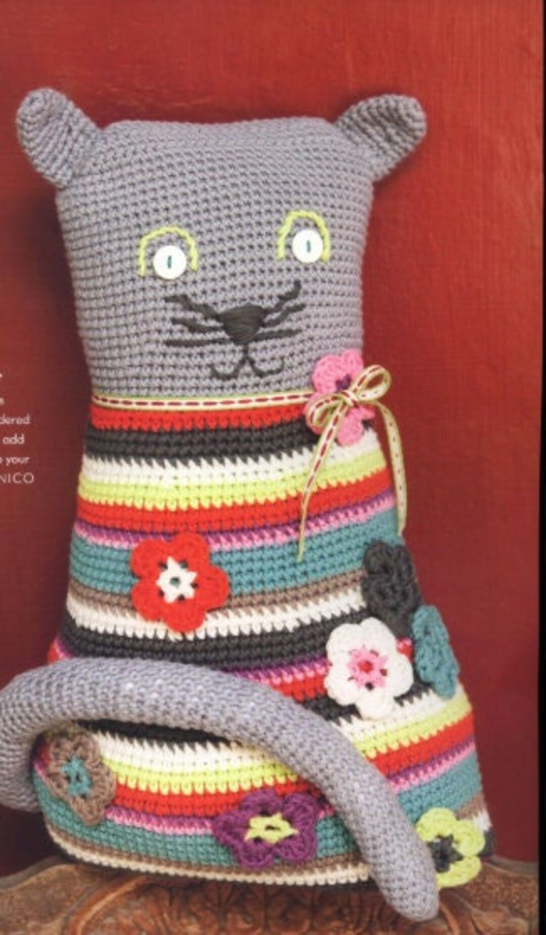 CROCHET PATTERN Cat Amigurumi/worsted Yarn/instant PDF Download/vintage ...