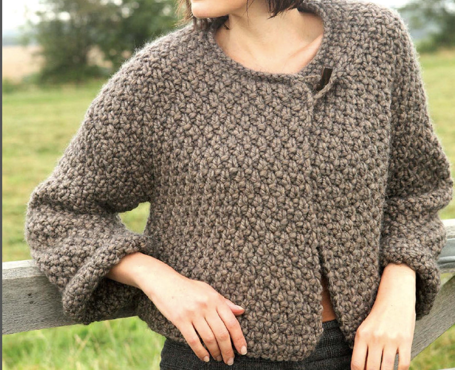 Chunky Moss Coat Jacket KNITTING PATTERN Cardigan Women/moss Knit ...