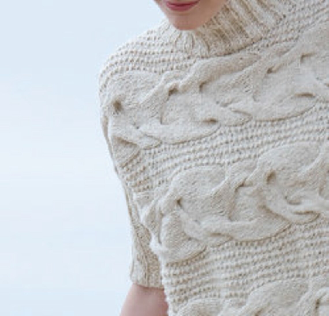 Cable Top KNITTING PATTERN Women Aran Medium Yarn/horizontal - Etsy