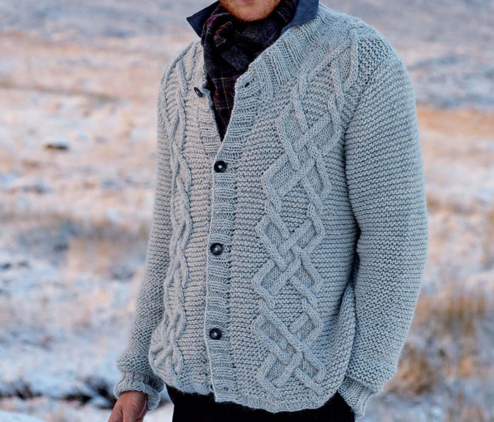 Men's Jacket KNITTING PATTERN PDF Cable Aran/chunky | Etsy