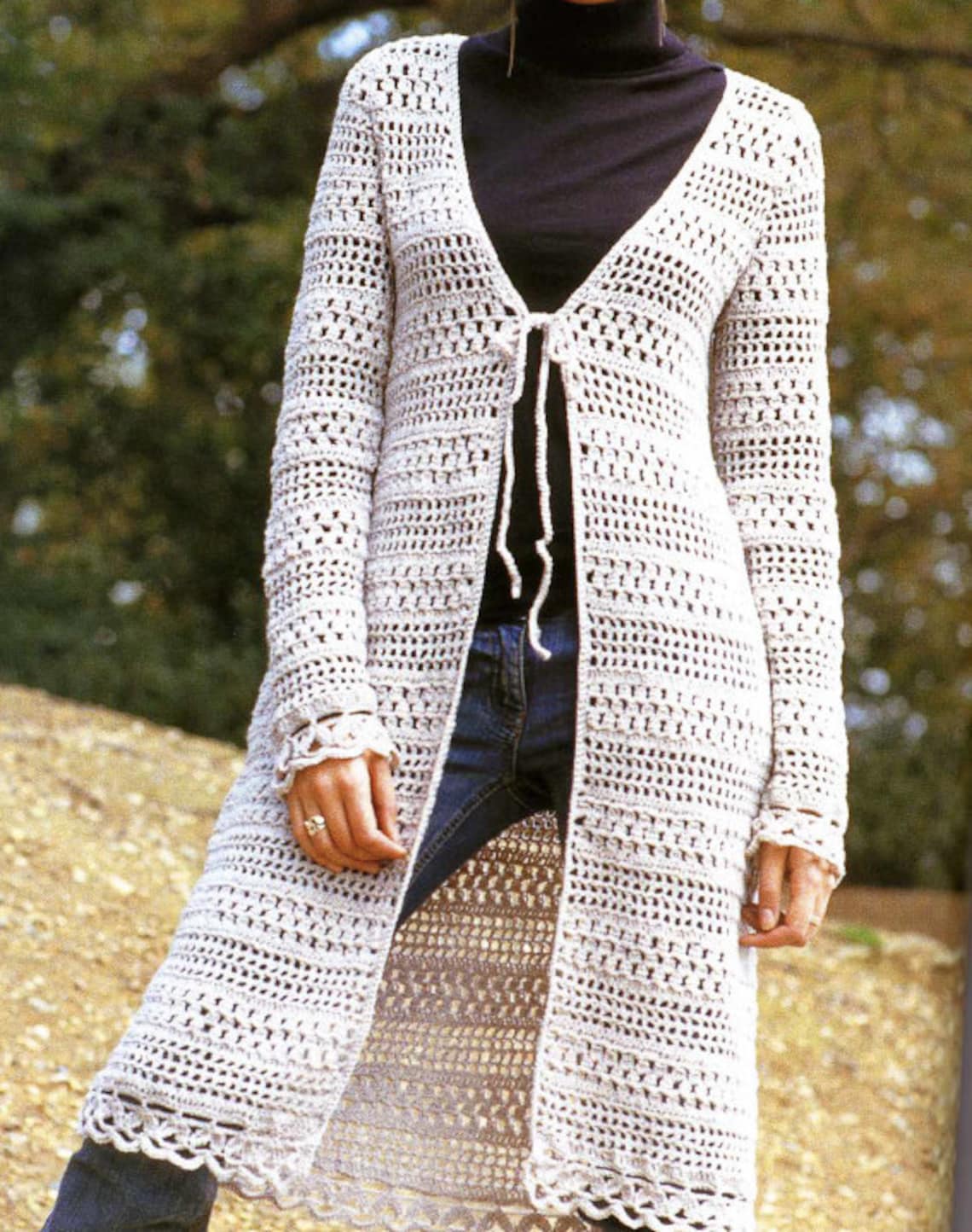 Crop Duster Coat CROCHET PATTERN Women/instant PDF - Etsy