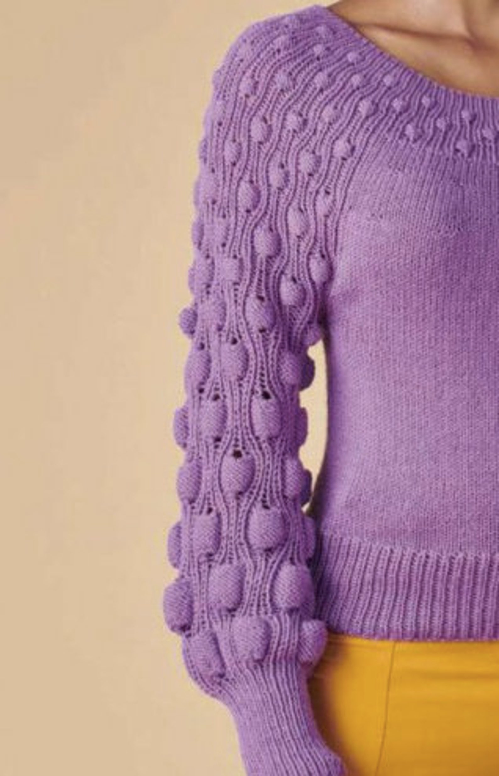 KNITTING PATTERN Bobble Sweater Pattern Bobble Top Knitting - Etsy