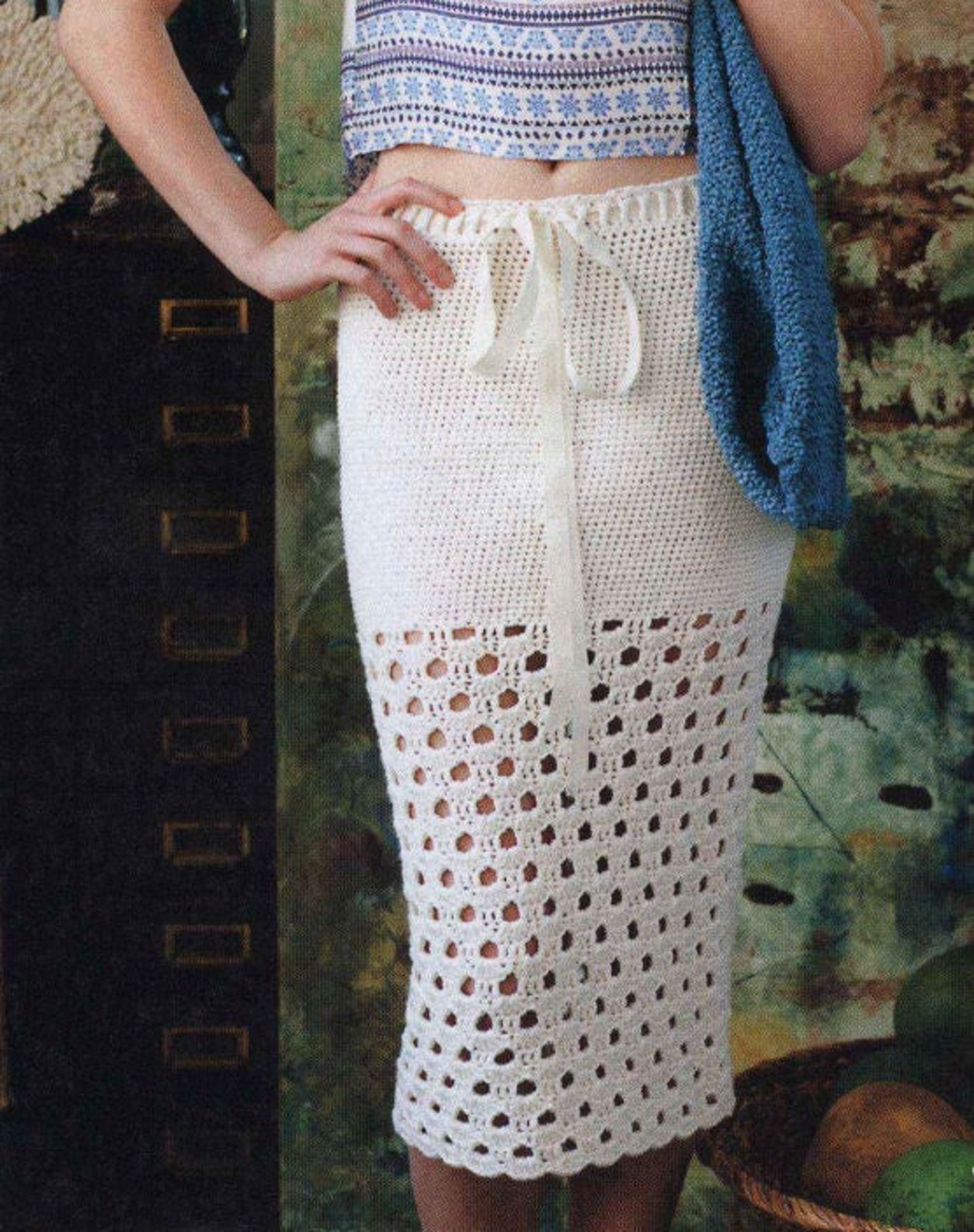 Long Skirt CROCHET Pattern/dk Yarn Instant Download Pdf/vintage Crochet ...