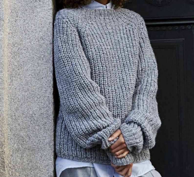 KNITTING PATTERN PDF Easy Chunky Sweater Women/chunky Yarn Beginner ...