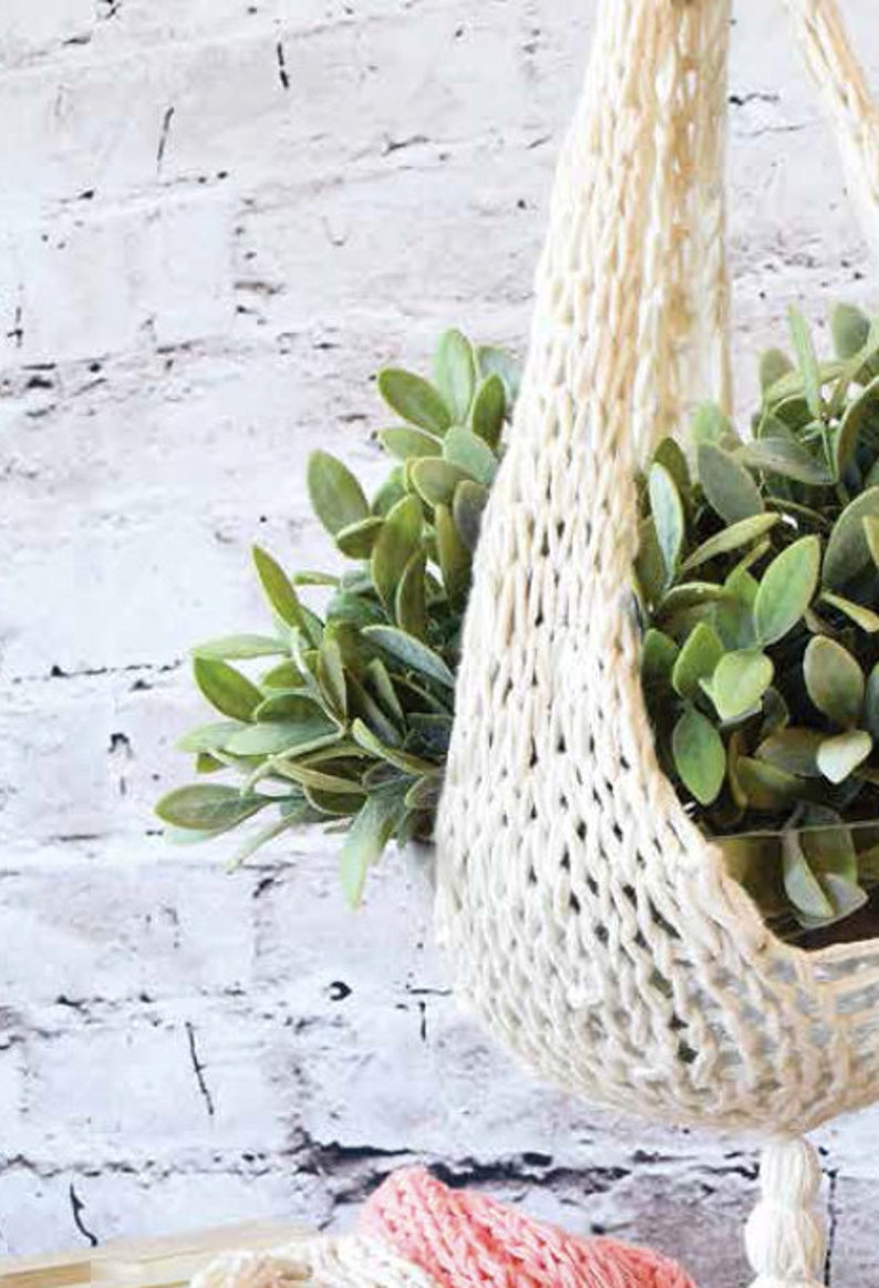 PDF KNITTING PATTERN Planter Hanging/ Boho Knit Hanging | Etsy