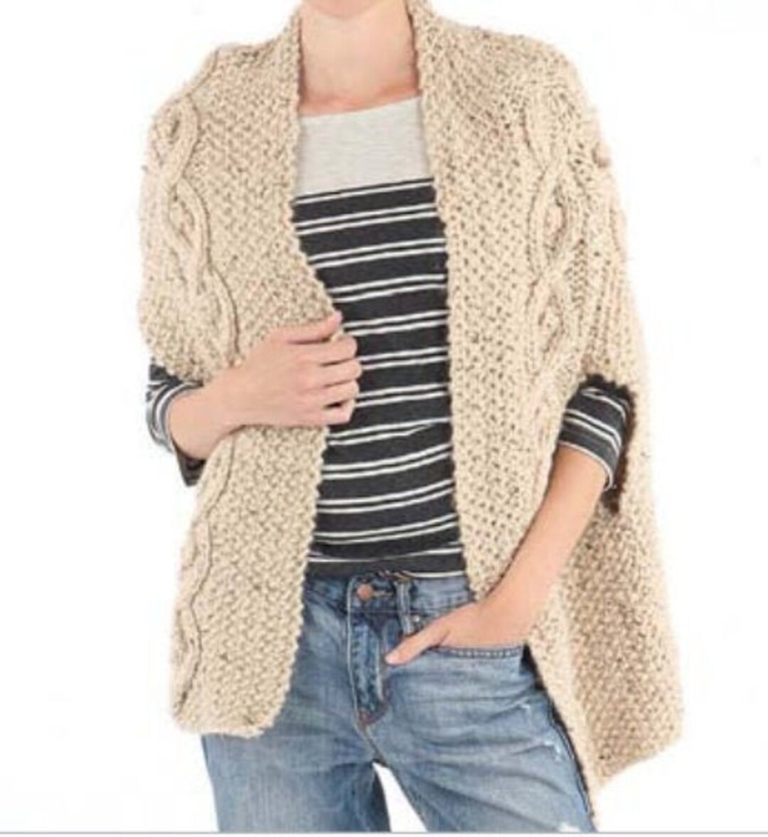 KNIT PATTERN Cape Women Instant Download/super Chunky Yarn/aran ...