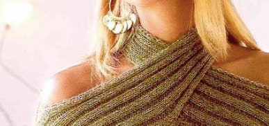 KNITTING PATTERN ⨯ off Shoulder Sweater Pattern, Gold Top Knitting ...
