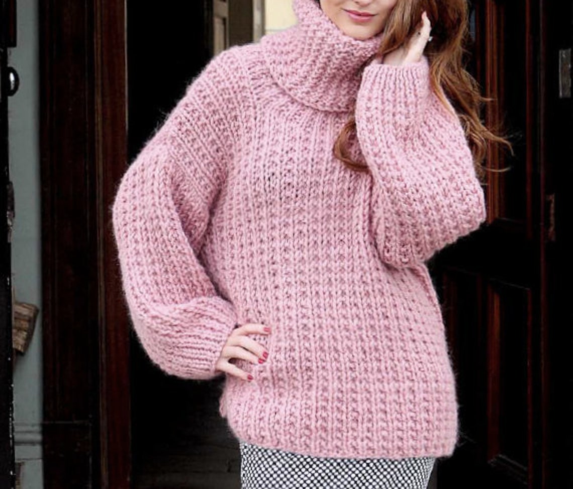 PDF KNITTING PATTERN Chunky Knit Sweater Pattern Bulky - Etsy