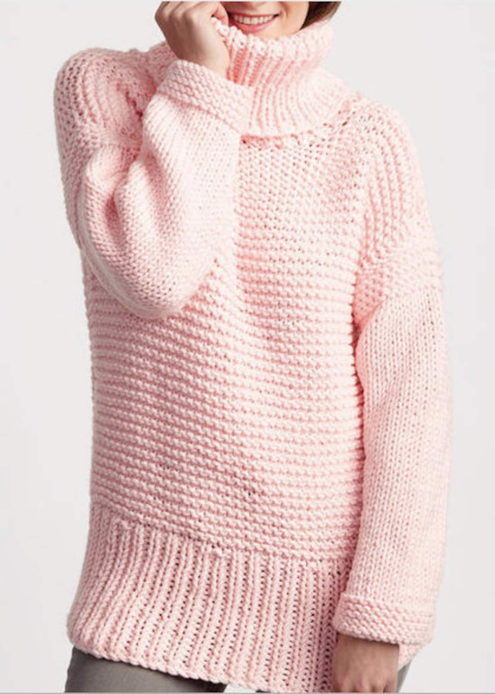 KNITTING PATTERN Chunky Knit Sweater Pattern Bulky Sweater - Etsy