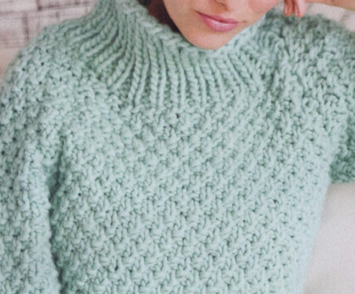 Turtle Neck Sweater KNITTING PATTERN ⨯ Polo Neck Top Sweater Knitting ...
