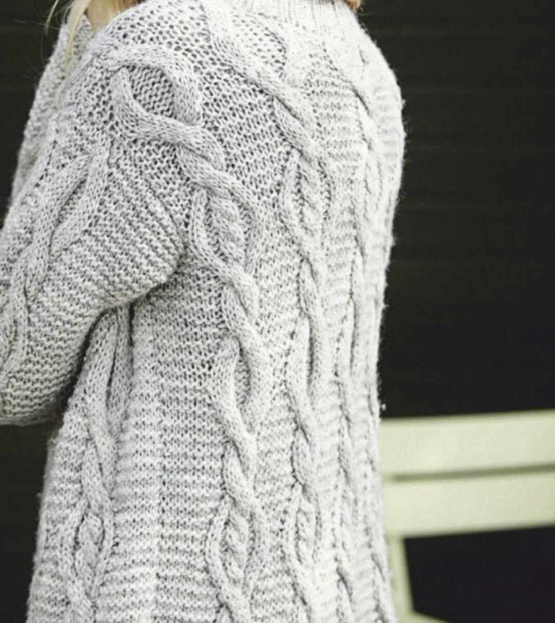 Coat KNITTING PDF PATTERN Jacket Women/cable Cardigan Knit Pattern ...