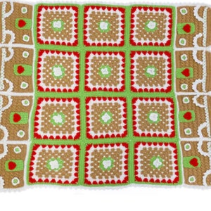 CROCHET PATTERN Christmas Blanket/gingerbread House Afghan Throw ...