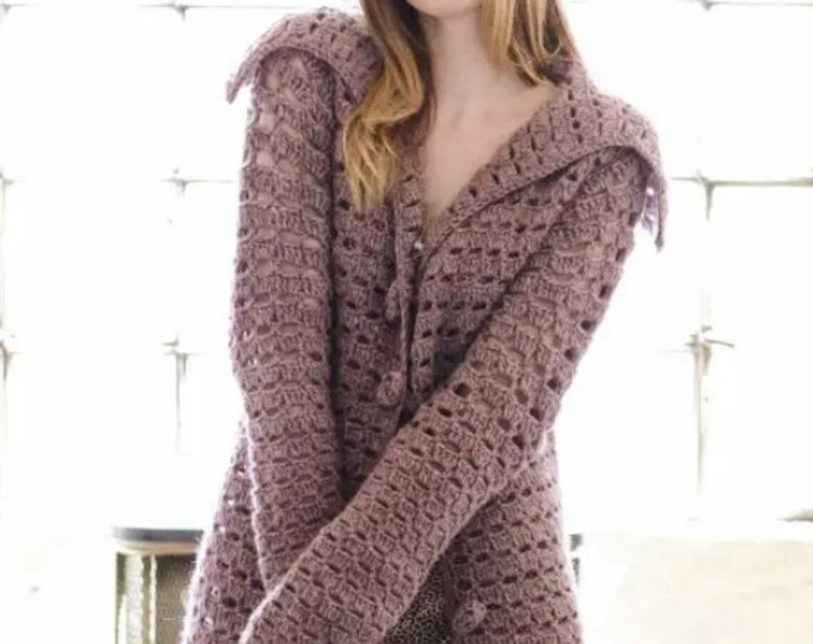 PDF CROCHET PATTERN Coat Jacket Women/instant Download/crochet Lace ...