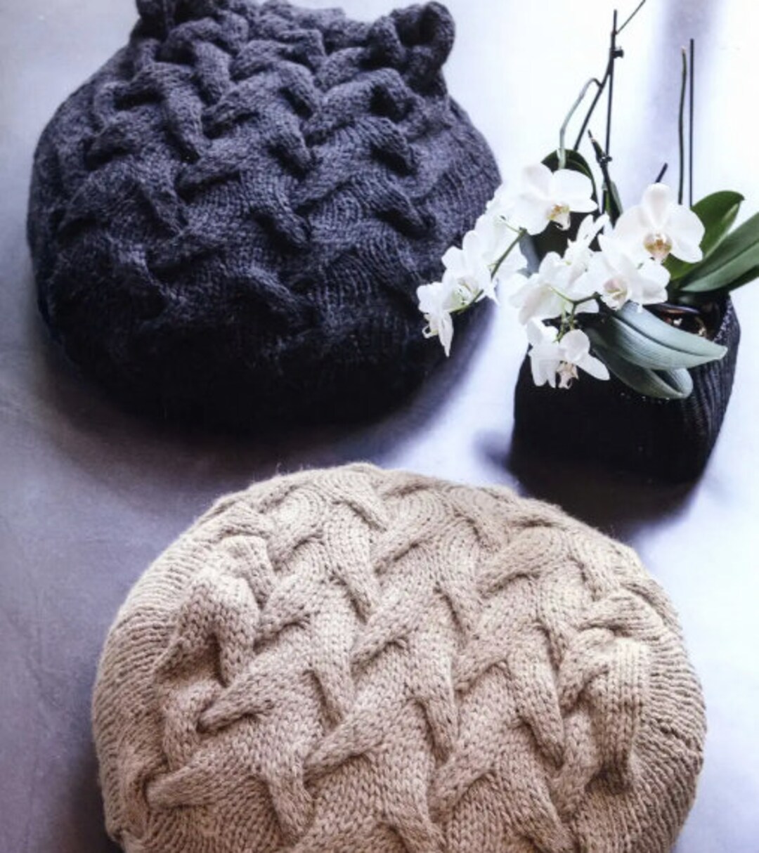 Pouf KNITTING PATTERN Ottoman Footstool Home Decor Pillow Bean Bag ...