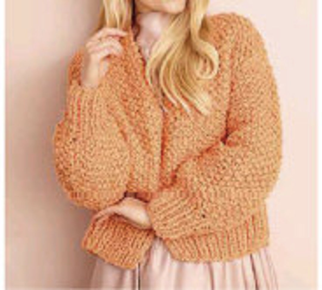 Easy Chunky Jacket KNITTING PATTERN Women/beginner Knit Pattern/instant ...