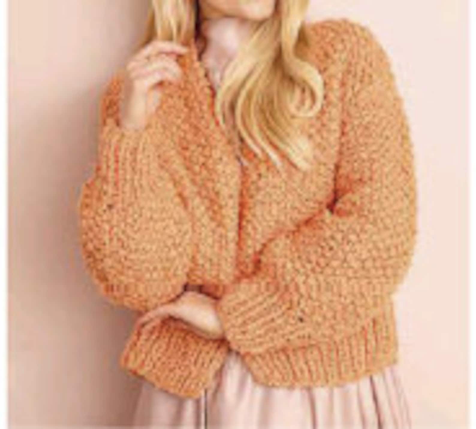 Super Easy Chunky Jacket KNITTING PATTERN Women/beginner Knit - Etsy