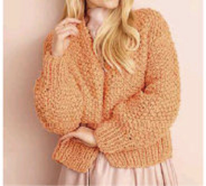 Super Easy Chunky Jacket KNITTING PATTERN Women/beginner Knit | Etsy