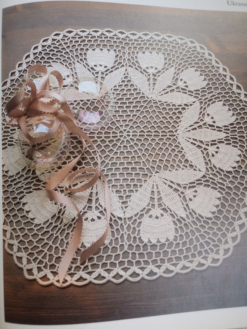Doily Pattern Crochet INSTANT DOWNLOAD PDF Crochet Doily Pattern Tulips ...