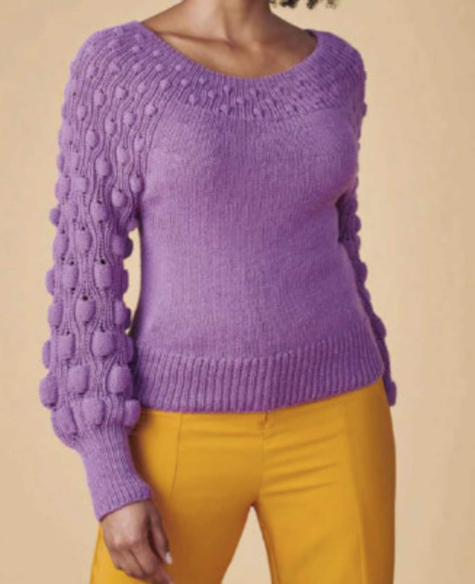 KNITTING PATTERN Bobble Sweater Pattern Bobble Top Knitting - Etsy