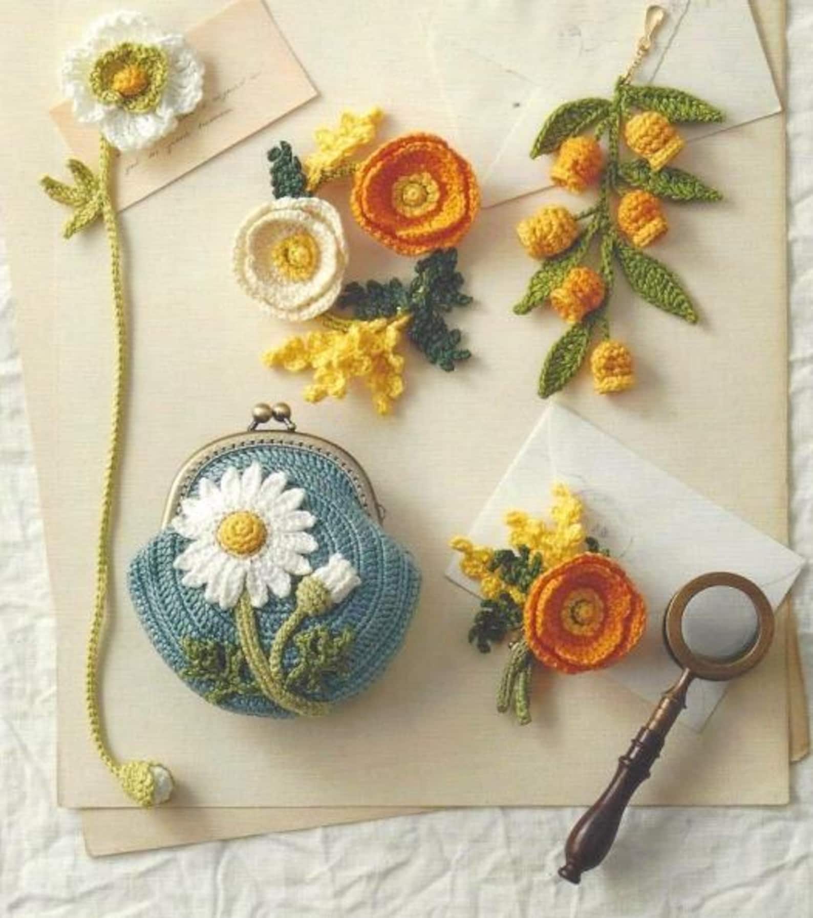 Flower Bookmark CROCHET Pattern/japanese Crochet Ebook/ Instant PDF ...