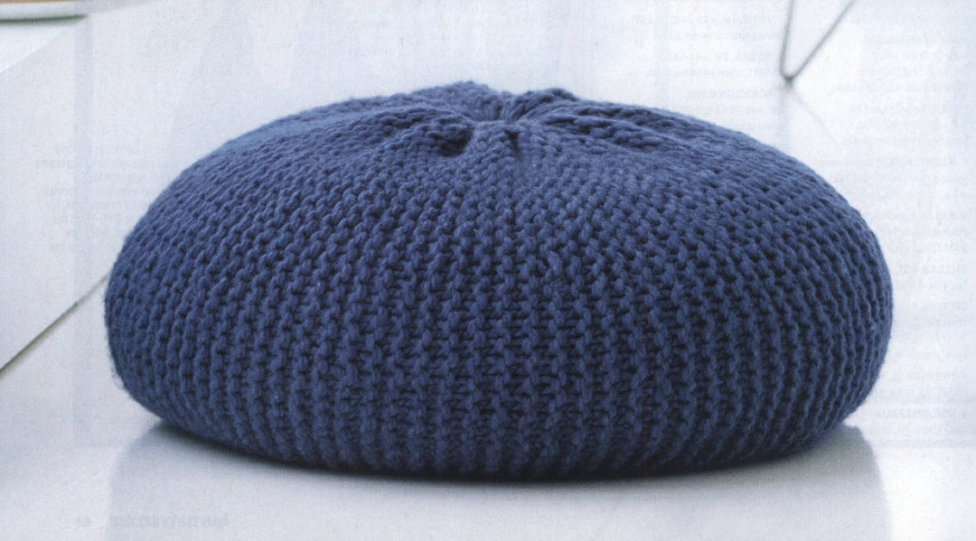 Pouf Pattern Poof KNITTING PATTERN Ottoman Footstool Home Decor Pillow ...