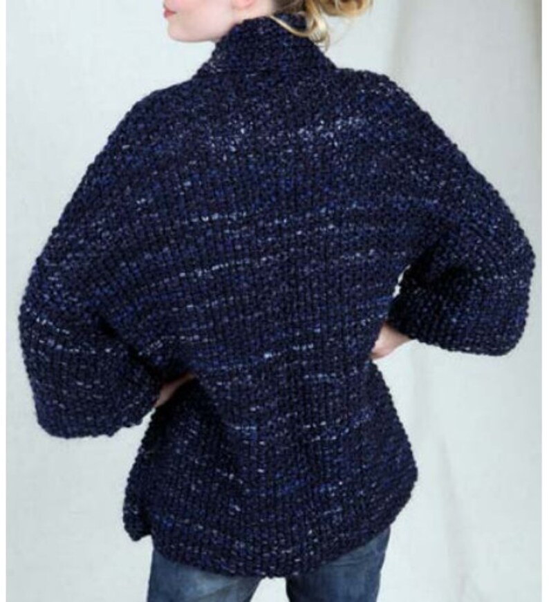 Easy Jacket KNITTING PATTERN Coat/super Chunky Yarn Jacket - Etsy