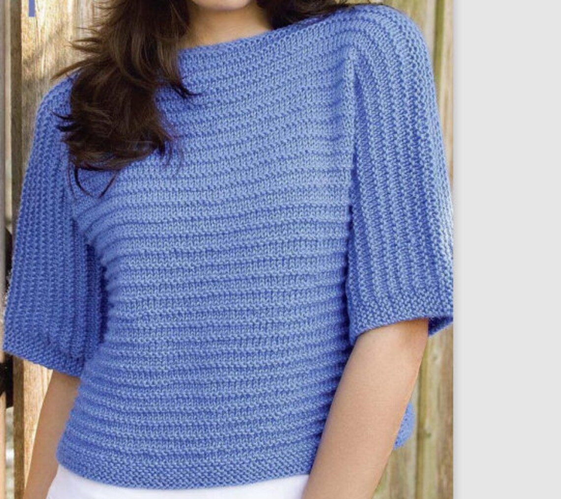 PDF KNITTING PATTERN Easy Summer Top Tee Pattern | Etsy
