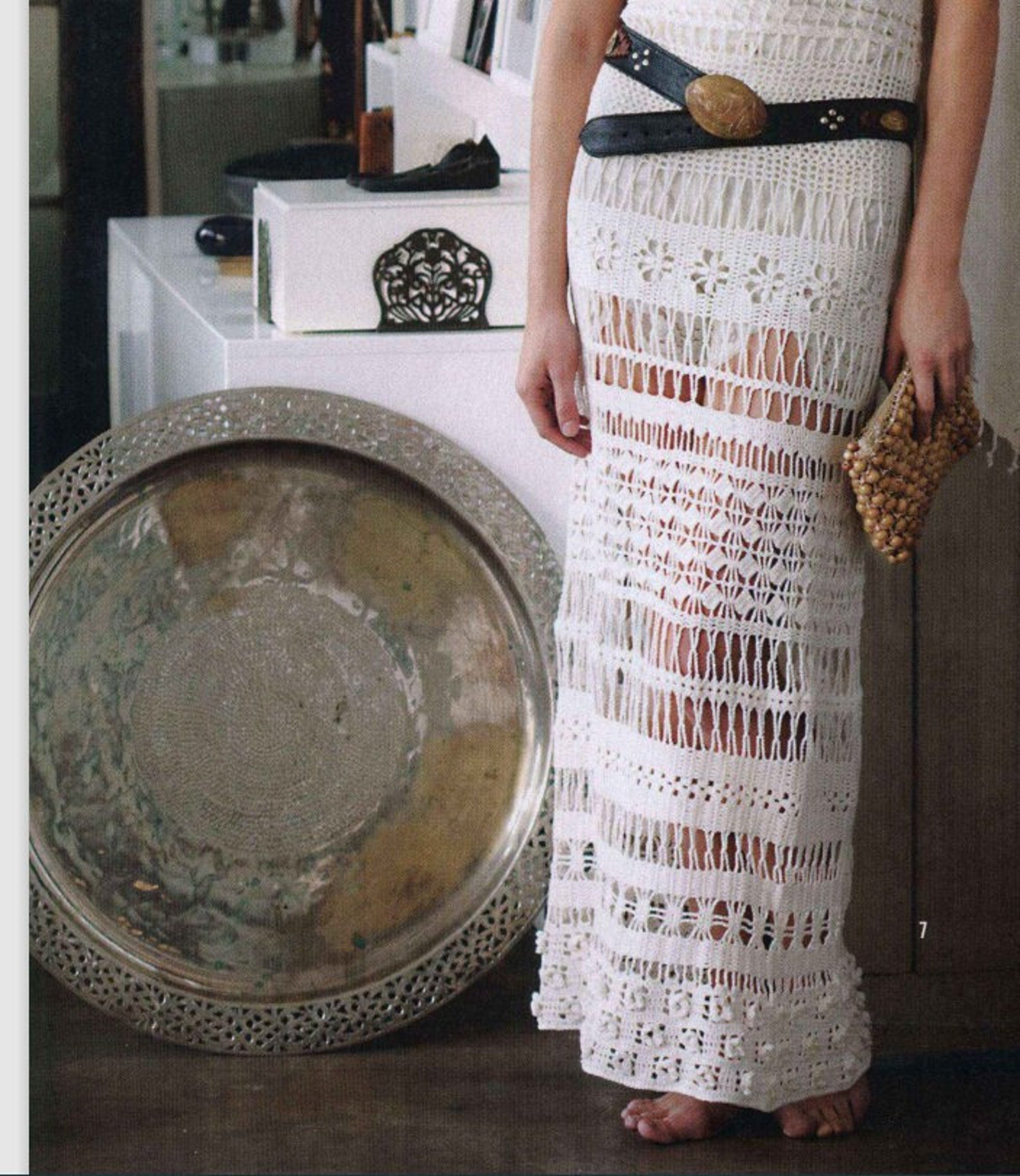 CROCHET PATTERN Long Dress Women/superfine Yarn/instant - Etsy