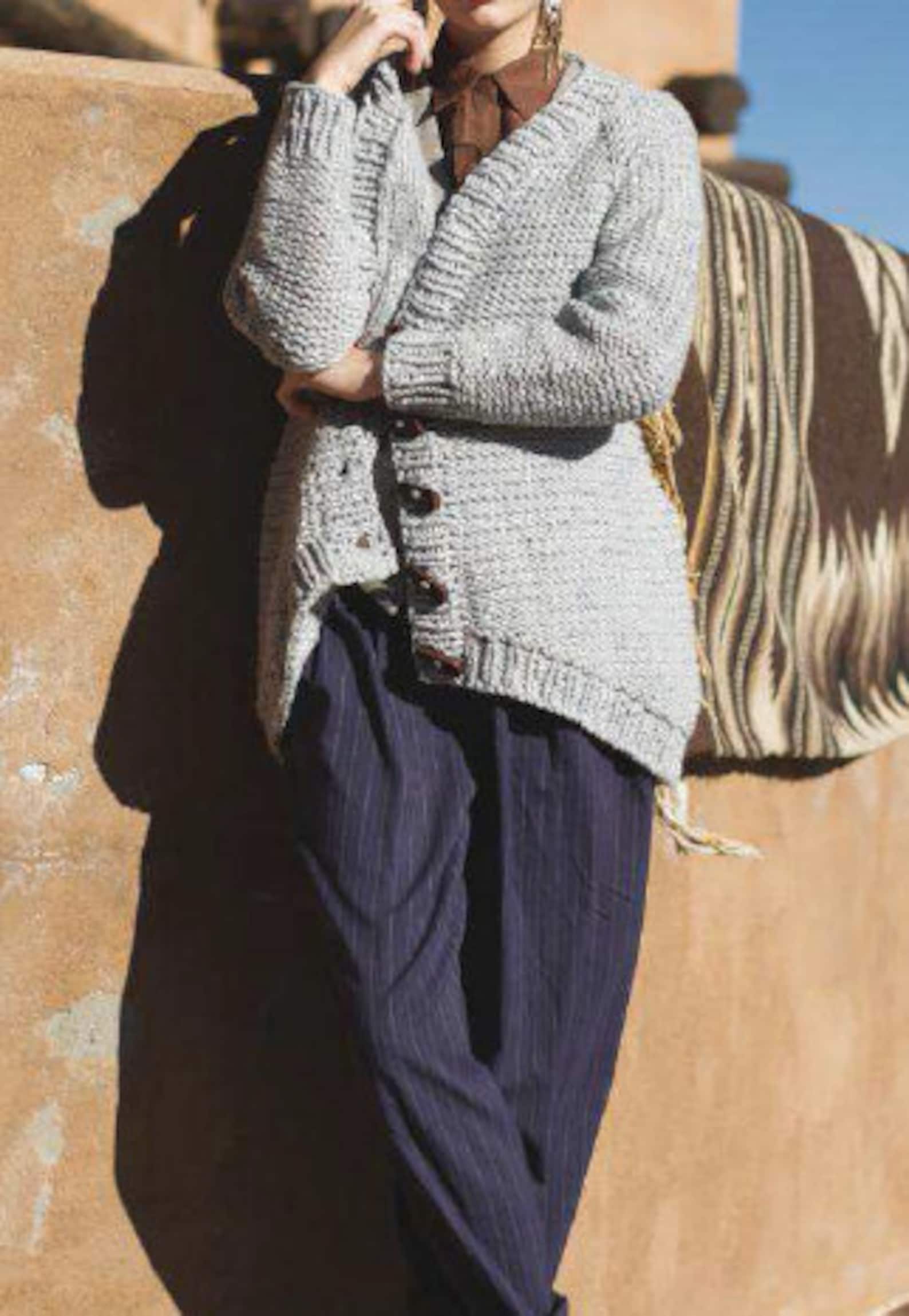 Aztec Southwestern Coat Jacket Women KNITTING Pattern/instant - Etsy