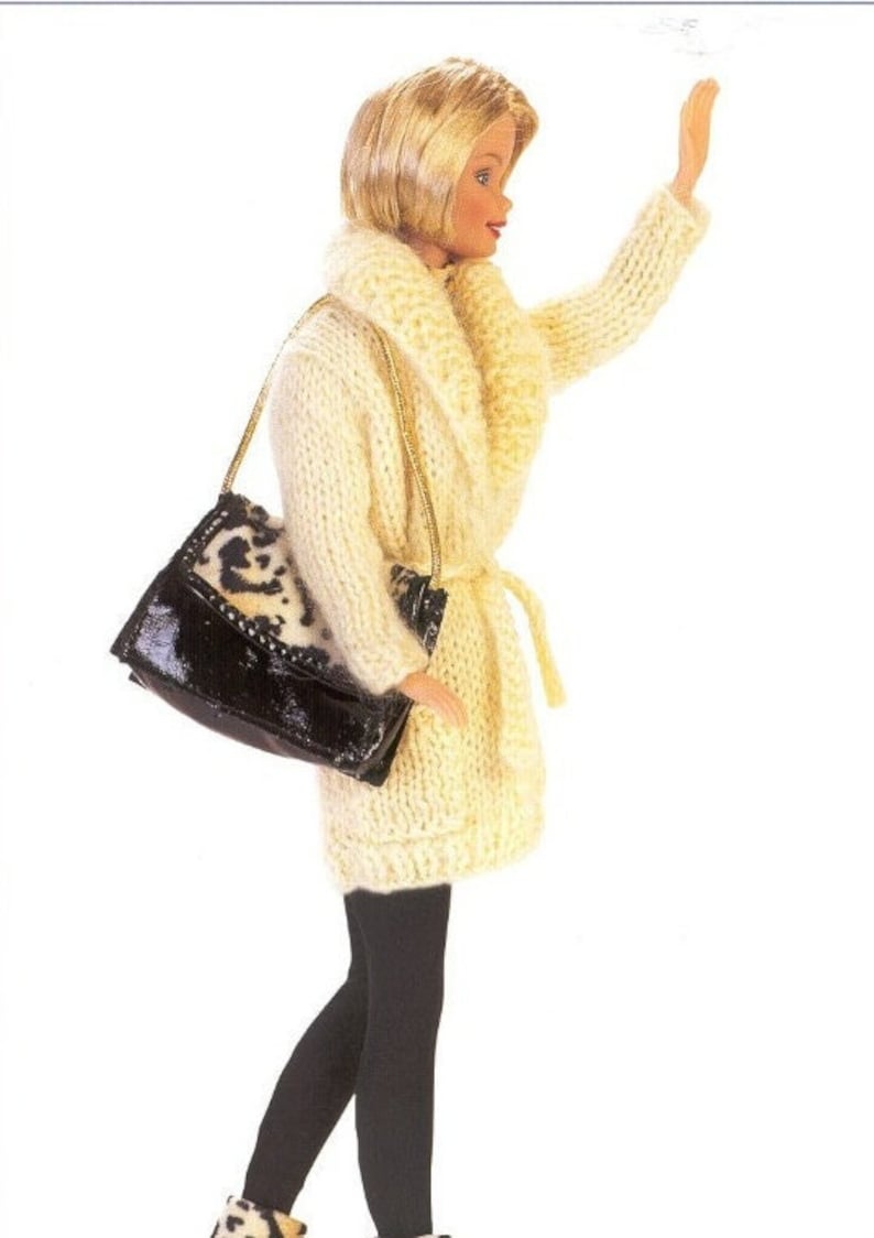 Barbie Jacket PDF KNITTING PATTERN Coat/barbie Doll Cardie - Etsy