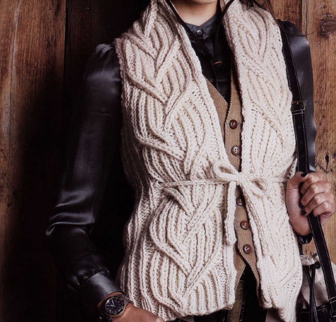 Sleeveless Sweater Vest Singlet Women KNITTING PATTERN /vintage Knit ...