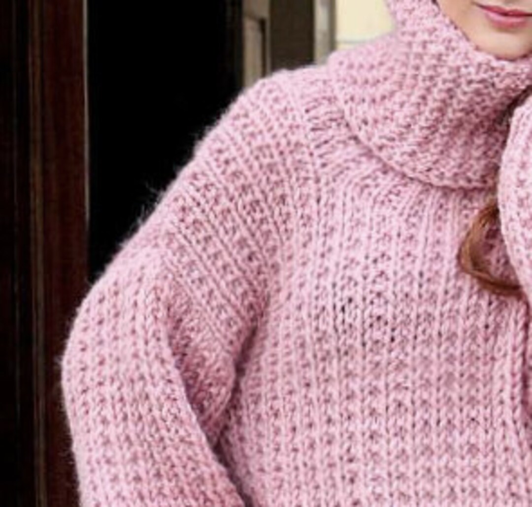 Chunky Knit Sweater Pattern X PDF KNITTING PATTERN X Bulky Sweater ...