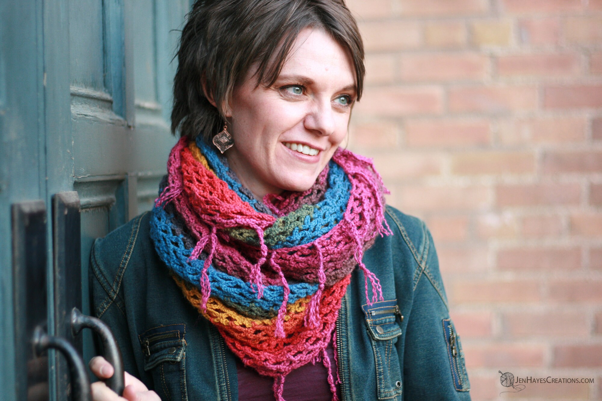 Infinite Hues Crochet Scarf Pattern Crochet Infinity Scarf - Etsy.de