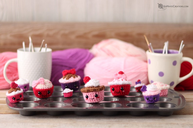 Crochet Cupcake Keychain Pattern: Mini Amigurumi (PDF Pattern) - Etsy