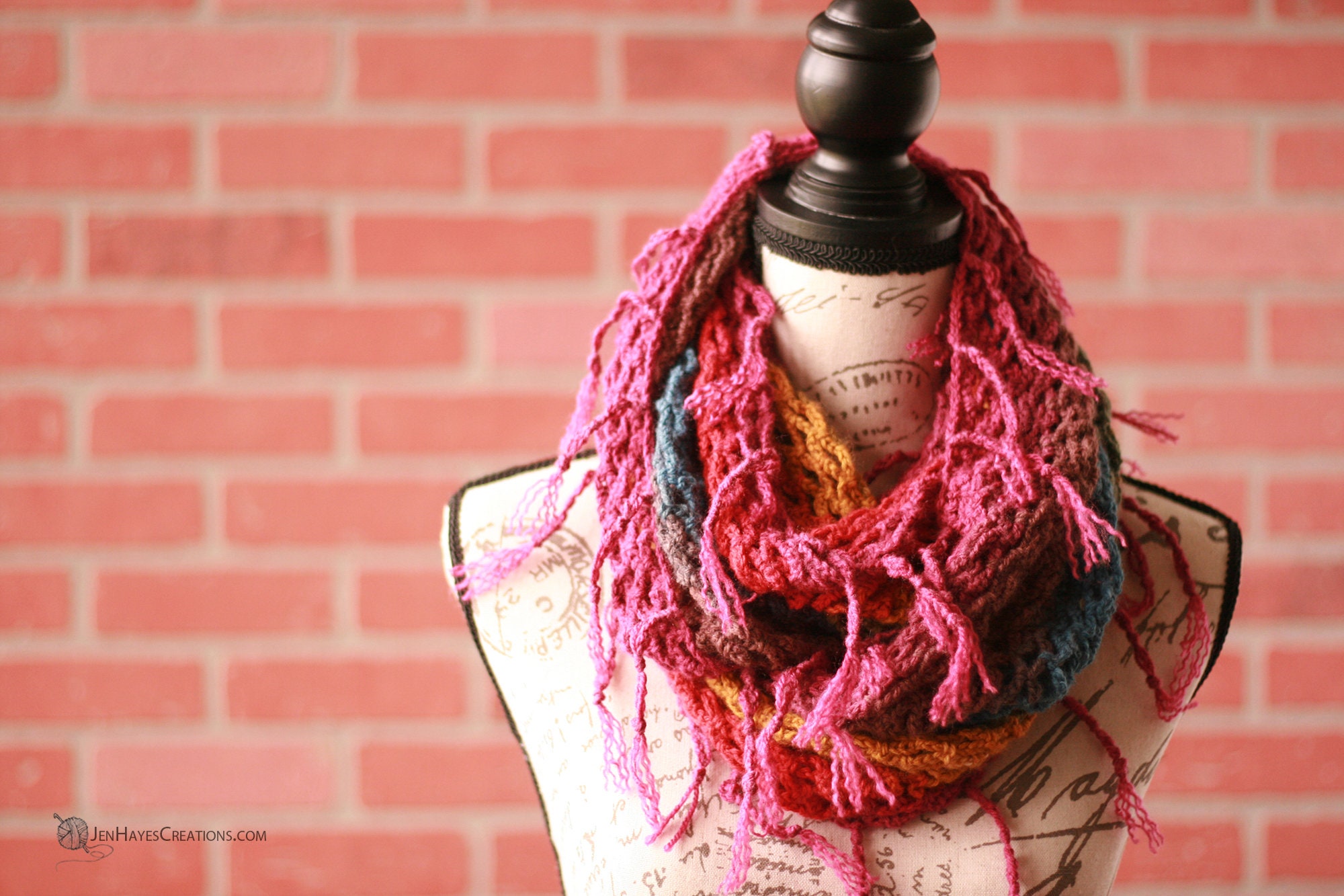 Infinite Hues Crochet Scarf Pattern Crochet Infinity Scarf - Etsy.de