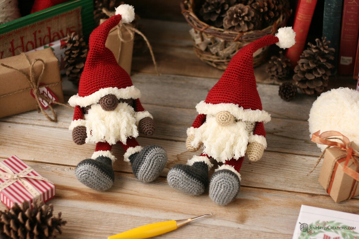 Crochet Santa Gnome Pattern Crochet Santa Gnome PDF Santa - Etsy