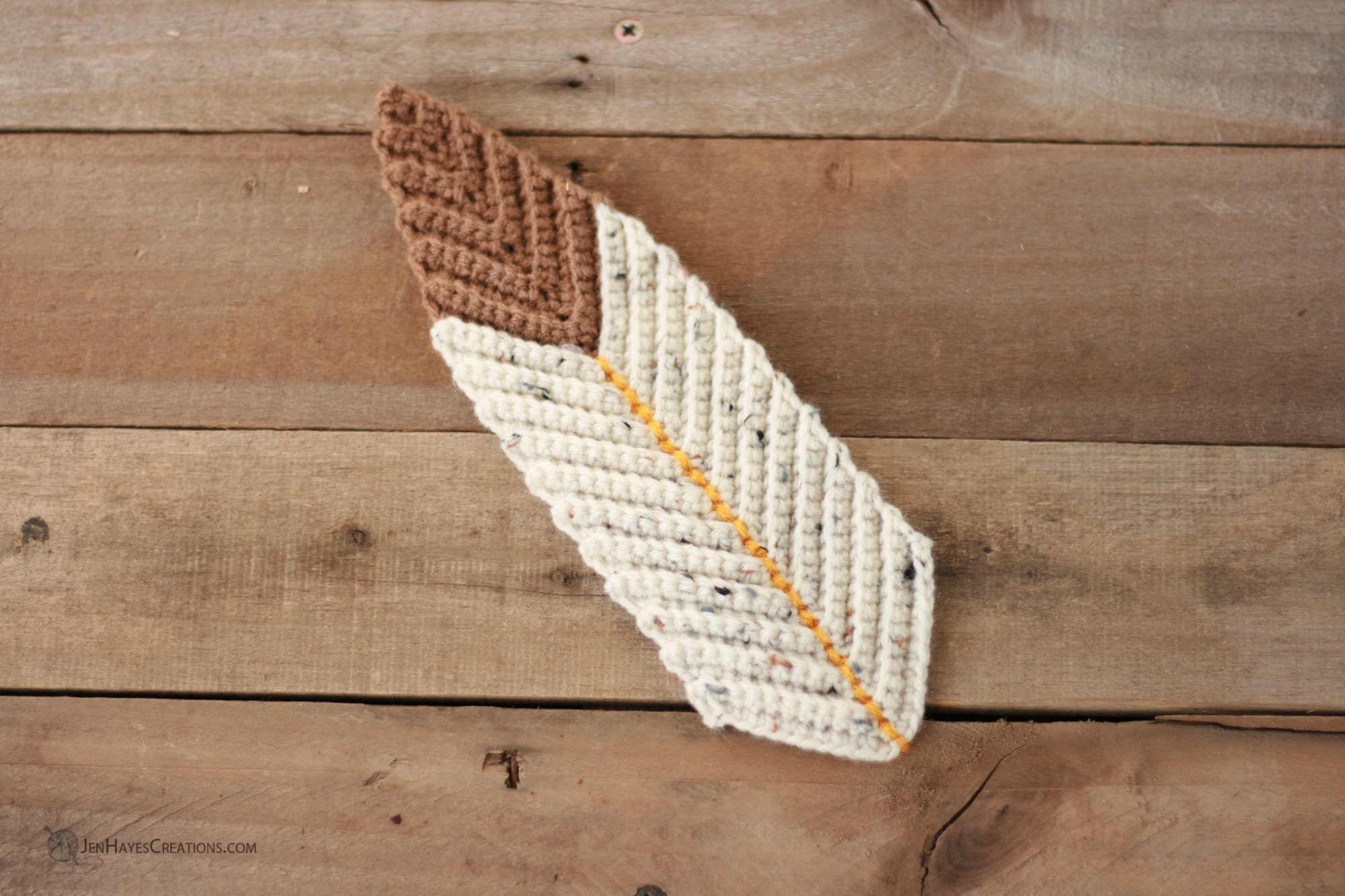 Ridged Crochet Feathers in Four Sizes Crochet Feather | Etsy