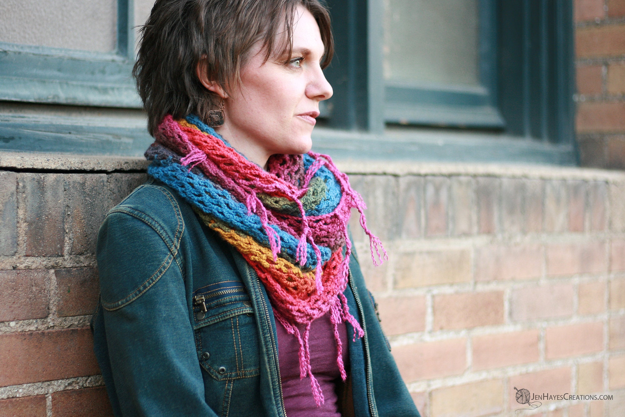 Infinite Hues Crochet Scarf Pattern Crochet Infinity Scarf - Etsy.de